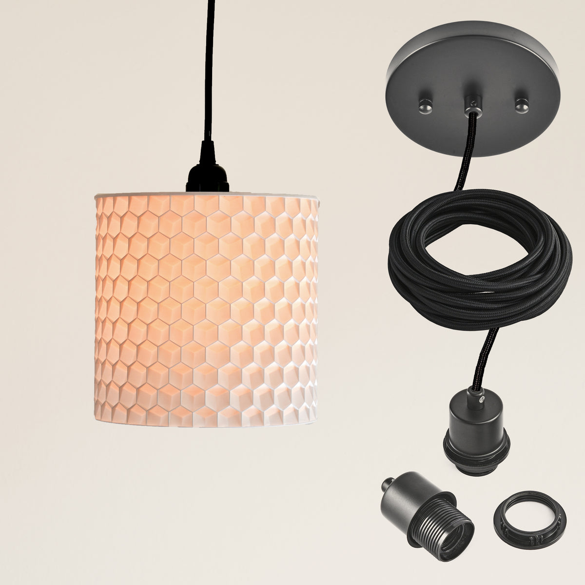 Honeycube Ceiling-Mounted Pendant Kit – ponderosedesign